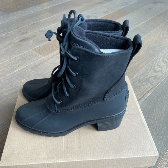 Sperry | Shoes | Sperry Saltwater Heel Leather Boots | Poshmark